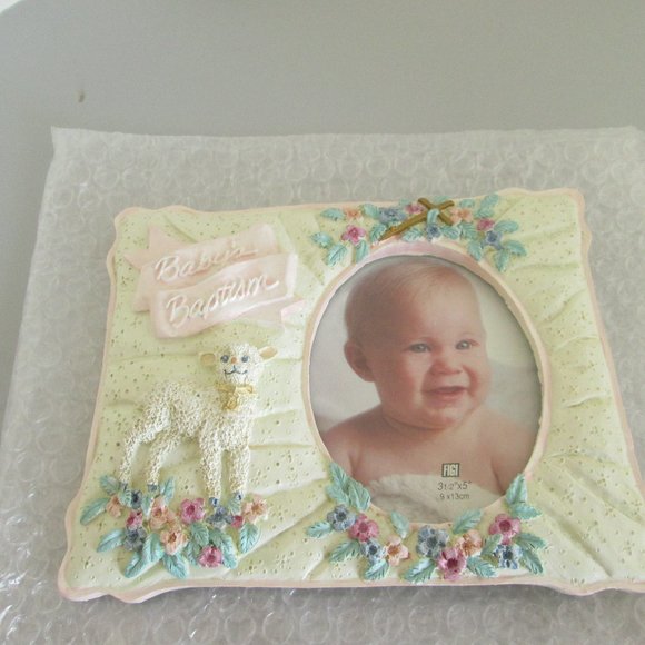 Figi | Other | 525 Nip Babys Baptism Photo Frame Holds 3 2 X 5 Inch ...